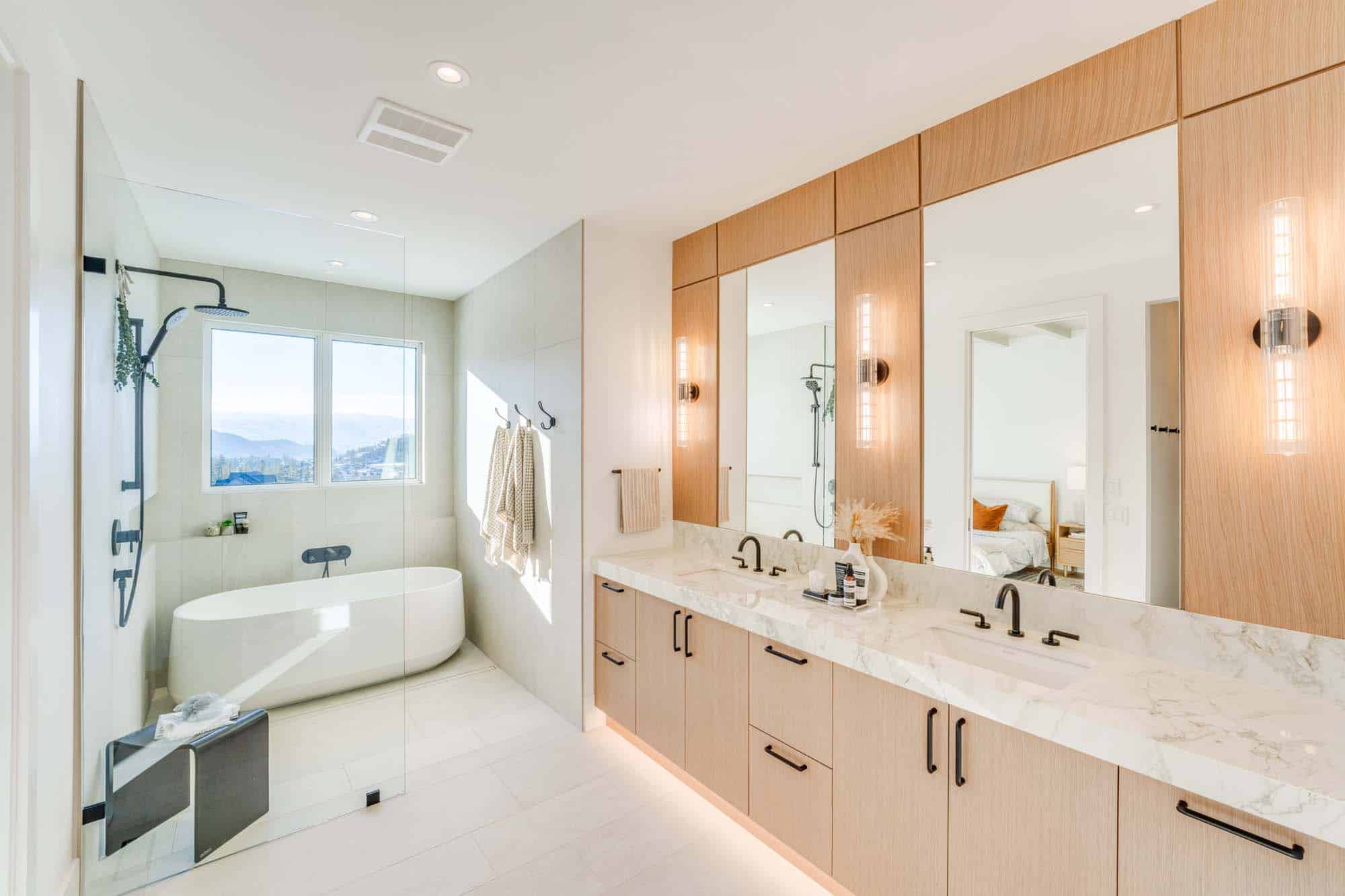 Bathroom and a view • Rykon Construction